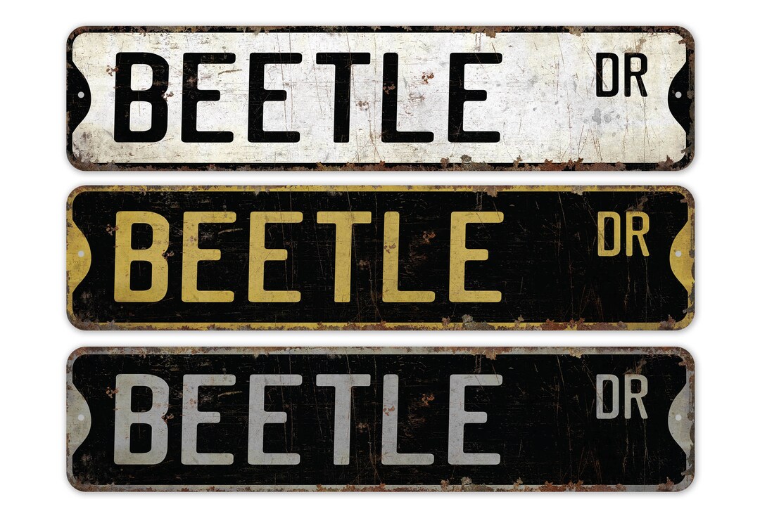 Beetle - Beetle Sign - Beetle Decor - Beetle Lover - Vintage Style Sign ...