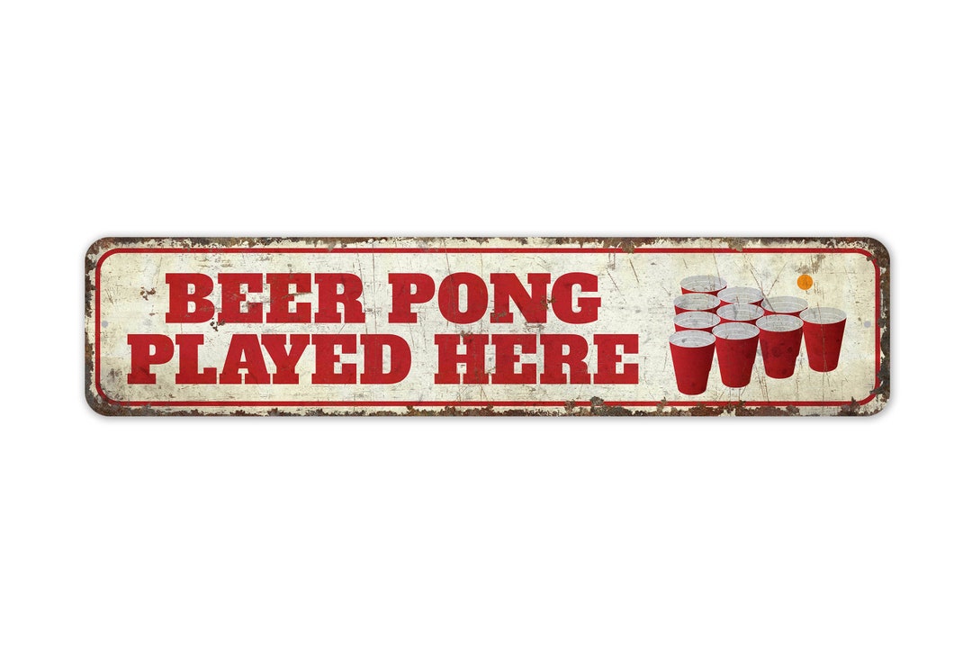 Beer Pong Played Here Sign - Beer Pong Sign - Beer Pong Decor - Beer ...