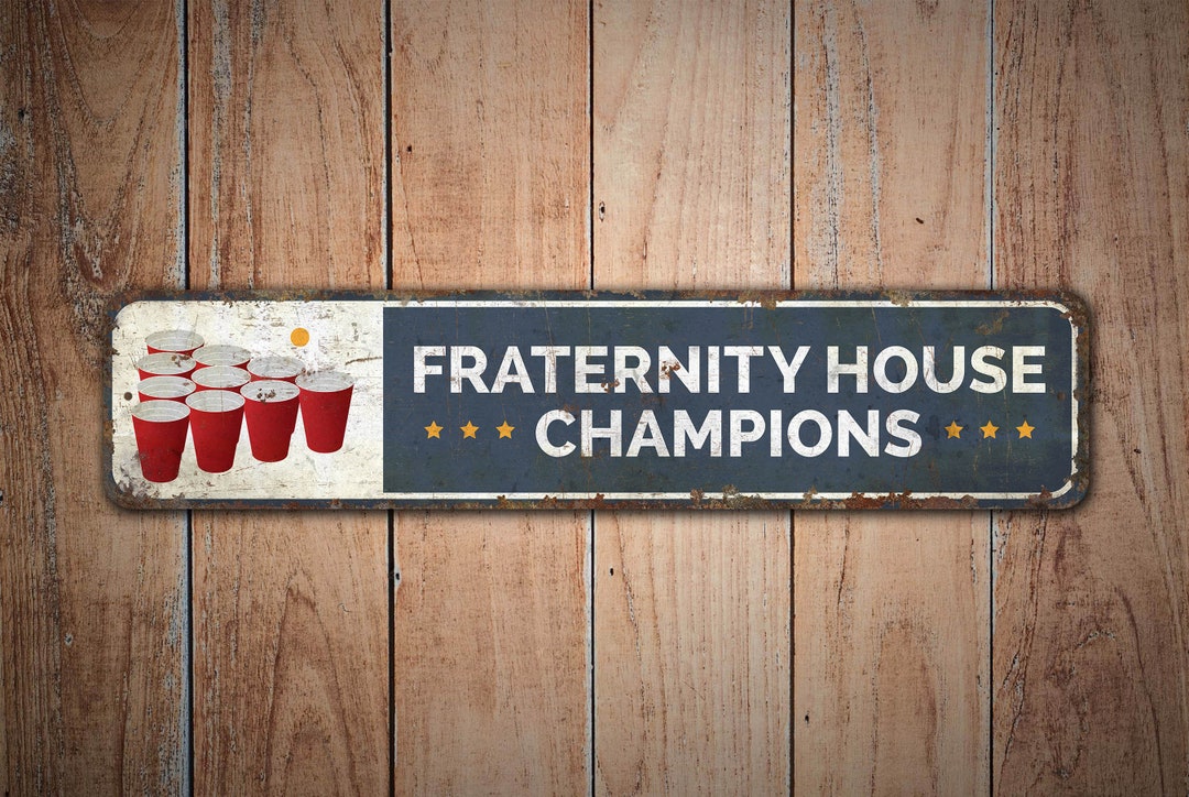 Fraternity House Zone - Fraternity House Sign - Beer Bar Decor - Beer ...