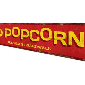 Fresh Popcorn Sign - Fresh Popcorn - Vintage Style Sign - Fresh Popcorn ...