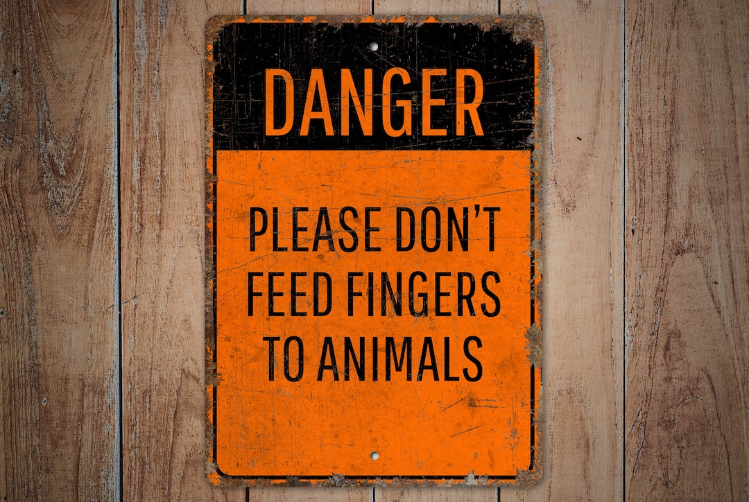 Don't Feed Animal - Don't Feed Animal Sign - Zoo Decor - Warning Sign ...
