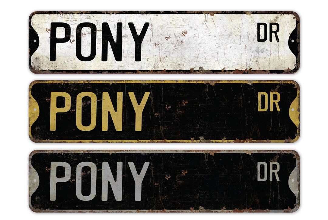 Pony - Pony Sign - Pony Decor - Pony Lover Gift - Custom Street Sign ...