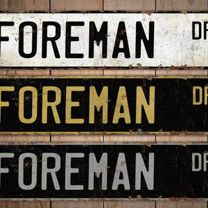 Foreman - Foreman Sign - Foreman Decor - Vintage Style Sign - Custom ...