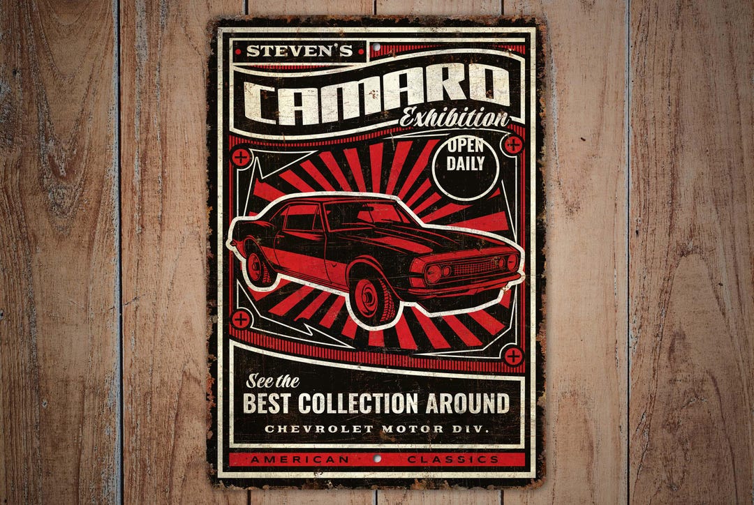 Custom Camaro Sign - Custom Garage - Camaro Garage - Custom Garage Gift ...
