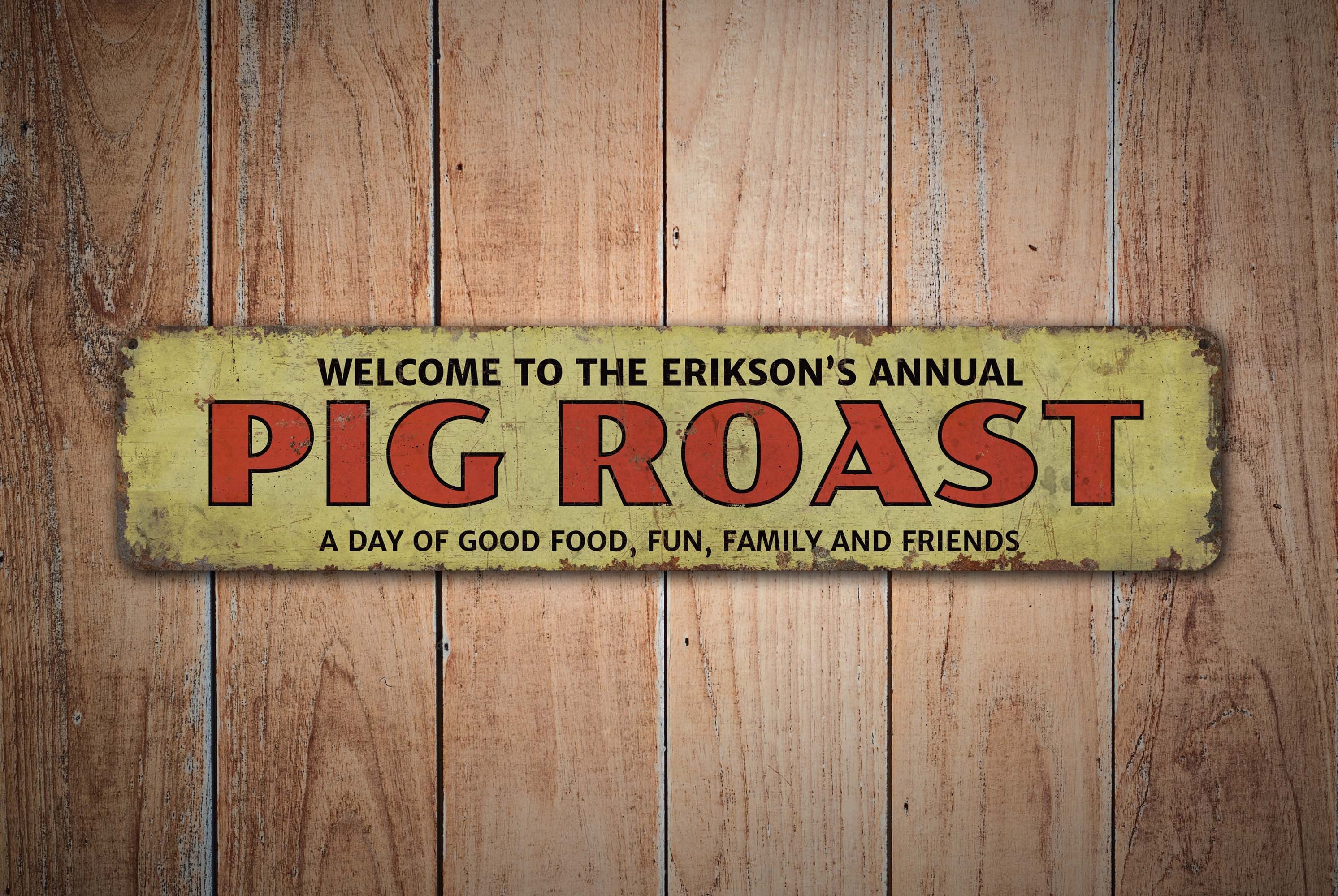 Pig Roast Sign Pig Roast Pig Roast Decor Custom Pig - Etsy