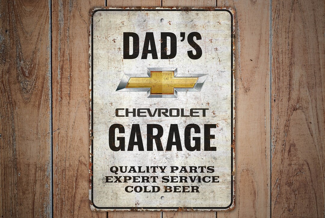 Chevy Garage Sign - Muscle Car - Garage Sign - Car Garage Decor ...