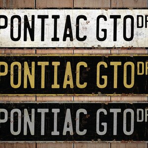 Pontiac GTO - Pontiac GTO Sign - Vintage Car Sign - Pontiac GTO Decor ...