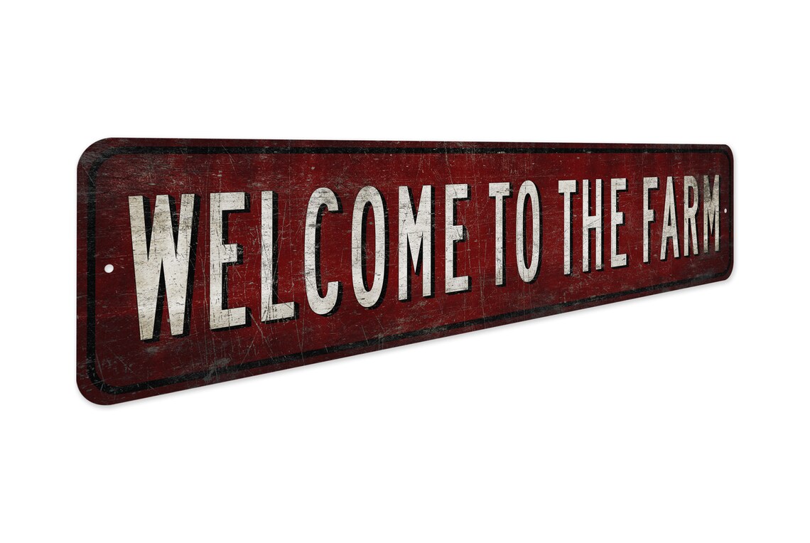 Welcome to the Farm Farm Welcome Sign Outdoor Welcome Sign | Etsy