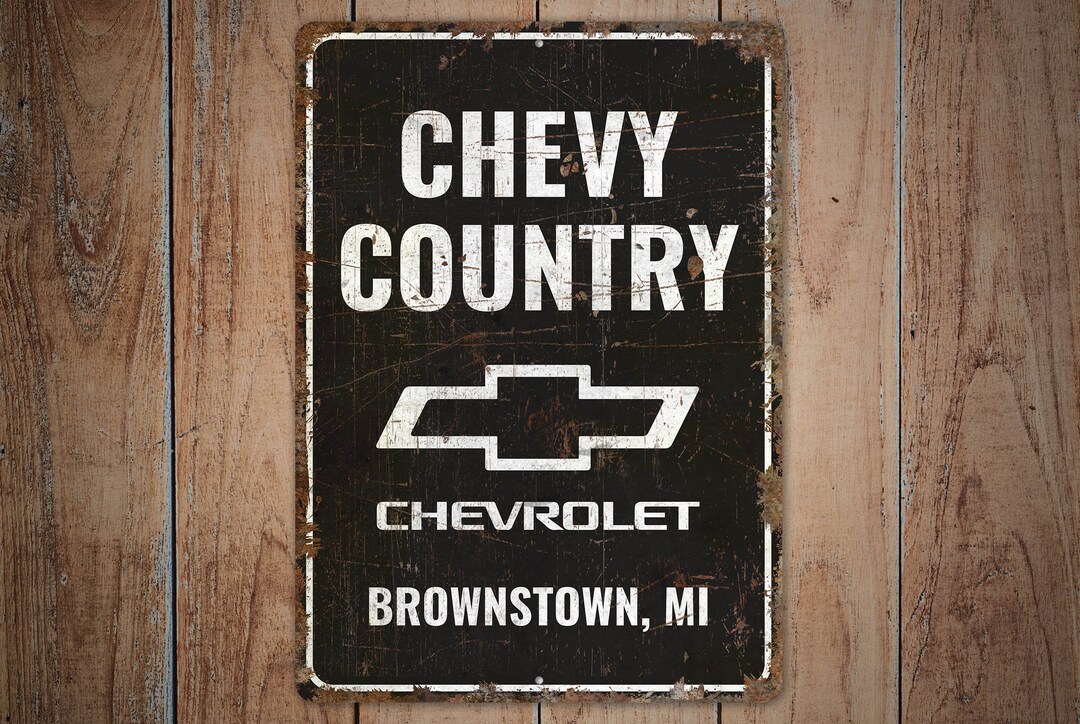 Chevy Country Sign - Chevy Country - Chevy Country Decor - Vintage ...