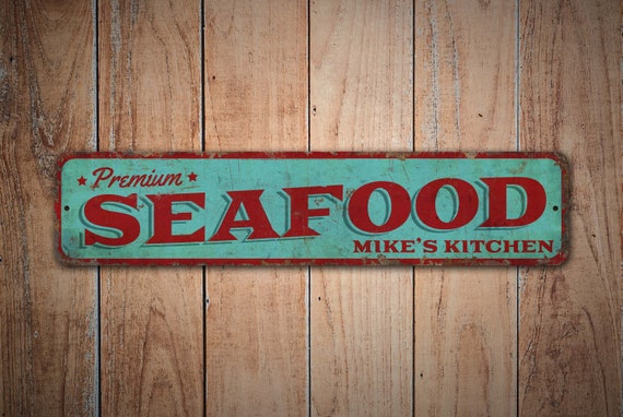 Seafood Sign Seafood Restaurant Seafood Decor Custom | Etsy