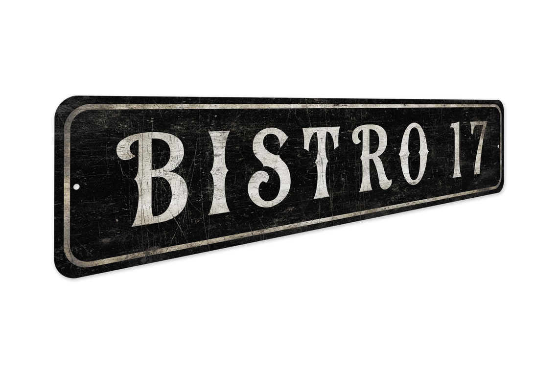 Custom Bistro Sign Bistro Cafe Sign Vintage Style Sign | Etsy
