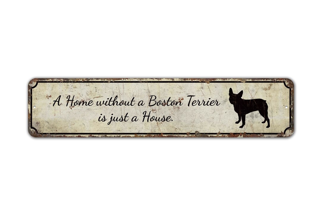 Boston Terrier Sign - Dog Lover Sign - Dog Guard Sign - Dog Lover Gift ...