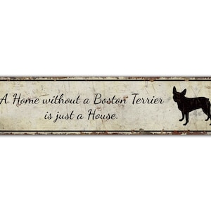Boston Terrier Sign - Dog Lover Sign - Dog Guard Sign - Dog Lover Gift ...