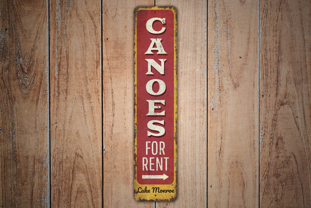 Canoe Rental Sign - Canoe Rental Decor - Canoe Rental Shop - Custom ...