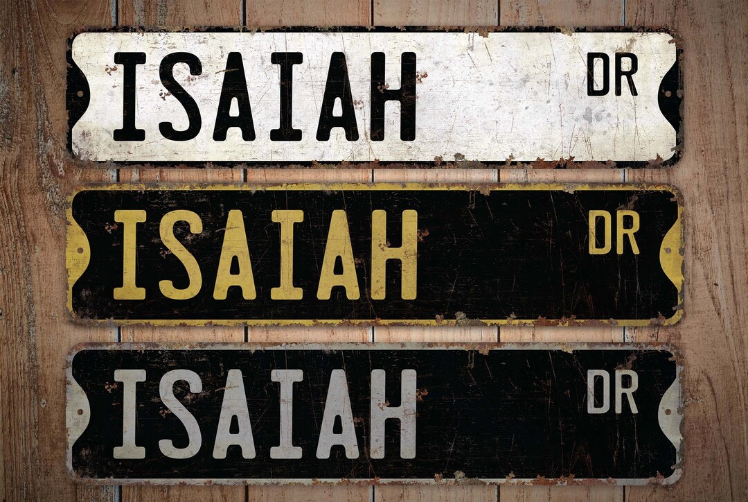 Isaiah Name Sign - Children Room Sign - Kids Room Door Sign - Custom ...