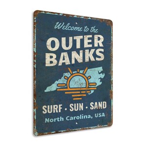 Outer Banks Sign - Beach Sign - Beach Decor - North Carolina Sign ...