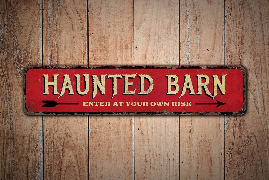 Haunted Barn - Haunted Barn Sign - Barn Sign - Halloween Sign ...