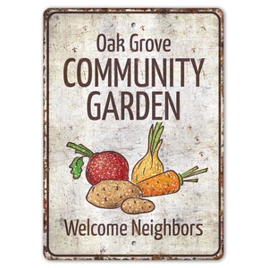 Community Garden - Garden Sign - Garden Decor - Garden Welcome Sign ...