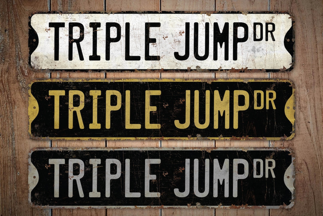 Triple Jump - Triple Jump Sign - Jump Game Sign - Custom Triple Jump ...