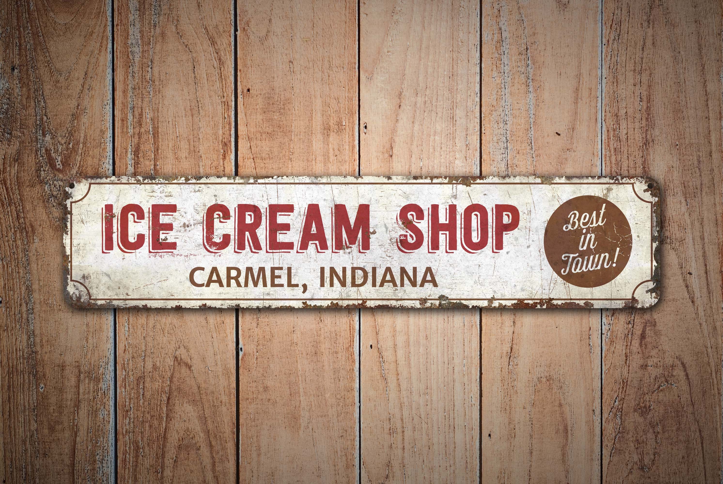 Ice Cream Shop Sign Ice Cream Shop Vintage Style Sign - Etsy