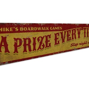 Boardwalk Sign - Boardwalk Game Sign - Custom Boardwalk - A Prize Every ...