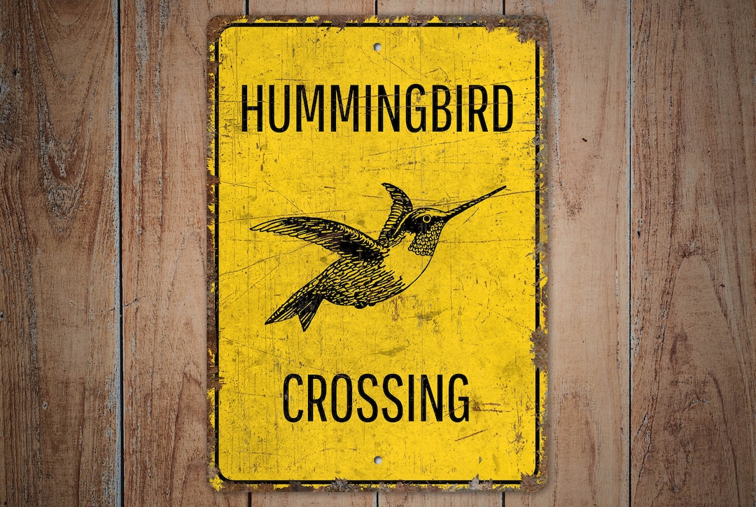 Hummingbird Crossing - Bird Crossing Sign - Bird Crossing Decor - Bird ...