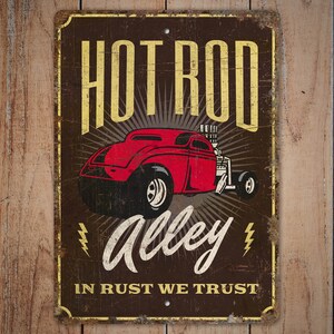 Hot Rod Alley - Hot Rod Alley Sign - Hot Rod Alley Decor - Motor Garage ...