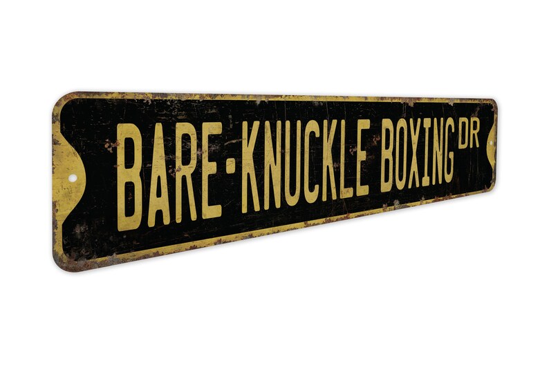 Bare Knuckle Boxing Boxing Sign No Gloves Boxing Boxing - Etsy