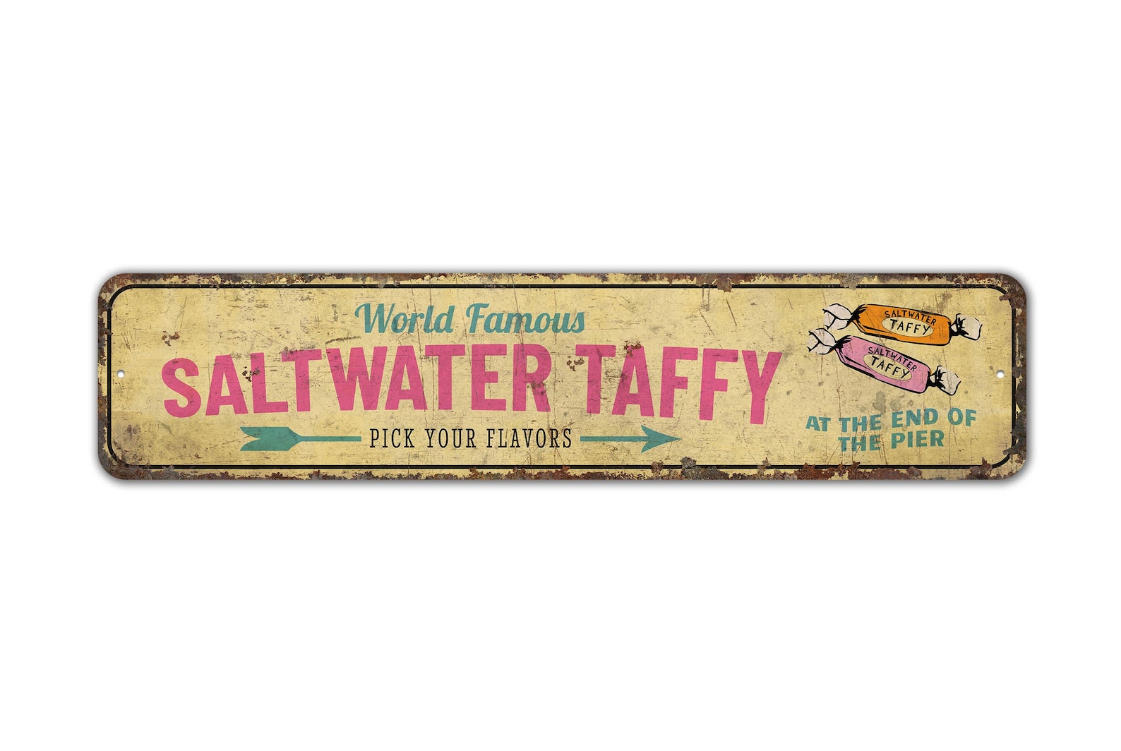 Saltwater Taffy - Saltwater Taffy Sign - Saltwater Decor - Beach House ...