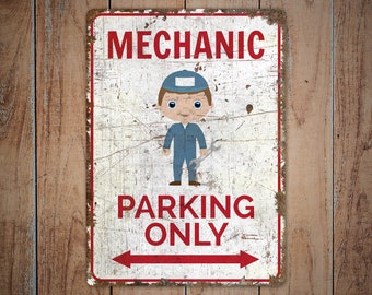 Auto Repair Parking Sign Gag Novelty Gift Funny Technician Mechanic ...