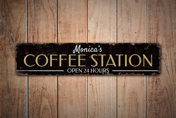 Coffee Station Coffee Shop Sign Coffee Shop Decor Coffee | Etsy