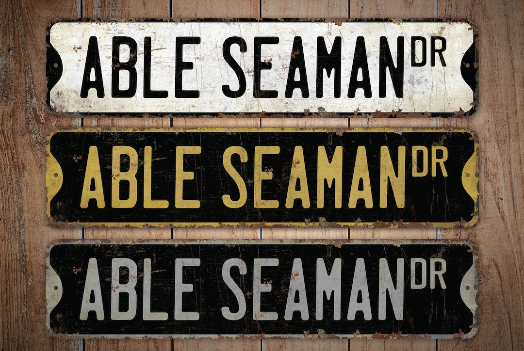 Able Seaman - Able Seaman Sign - Able Seaman Decor - Vintage Style Sign ...