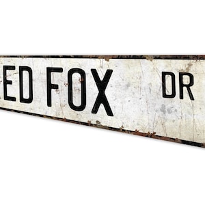 Red Fox - Red Fox Sign - Red Fox Decor - Red Fox Lover - Custom Street ...