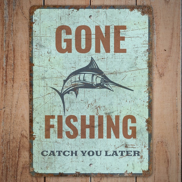 Gone Fishing Sign - Etsy
