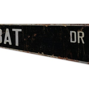 Bat - Bat Sign - Bat Decor - Vintage Style Sign - Custom Street Sign ...