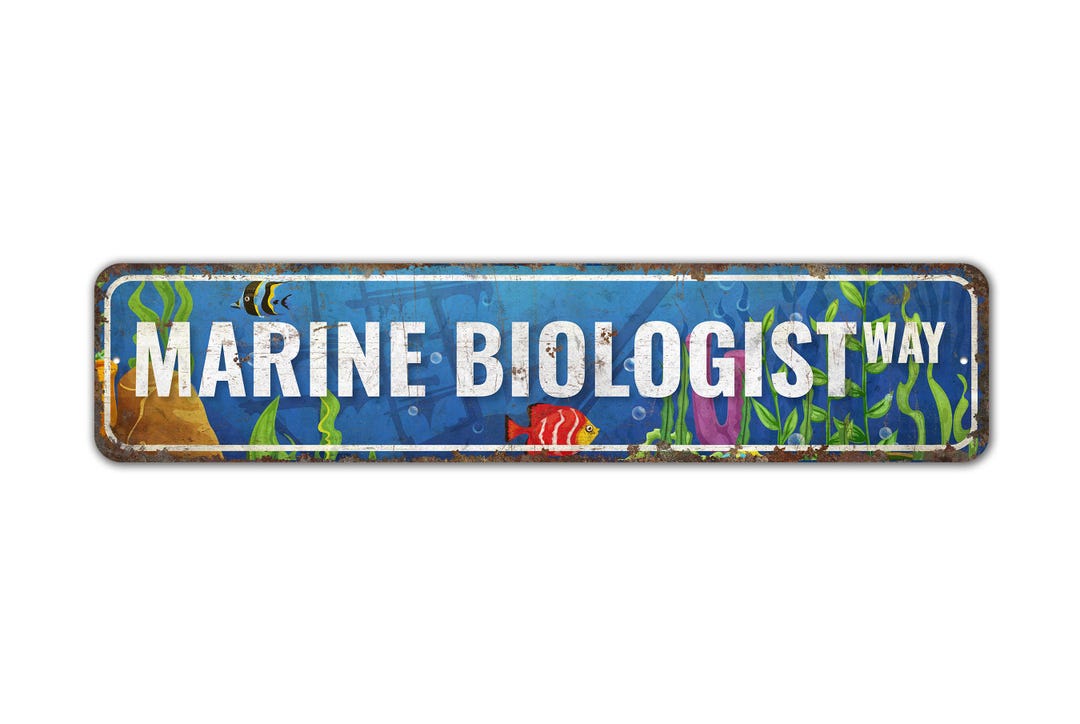 Marine Biologist Way Sign - Biologist Sign - Biologist Gift - Marine ...