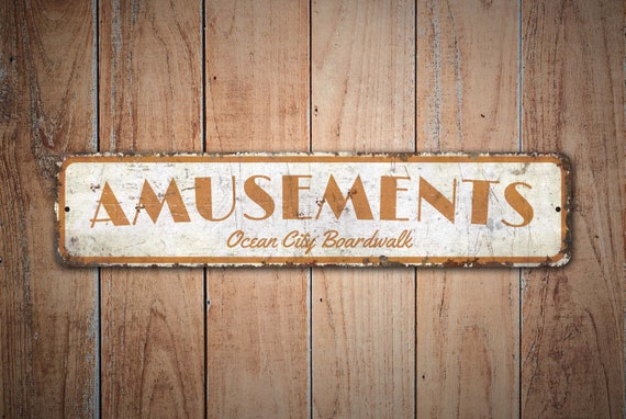 Amusement Sign Vintage Style Sign Custom Amusement | Etsy