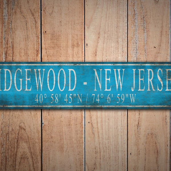 Metal Lat Long Sign - Etsy