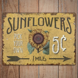 Pick Your Own Sunflowers - Pick Sunflowers Sign - Pick Sunflowers ...