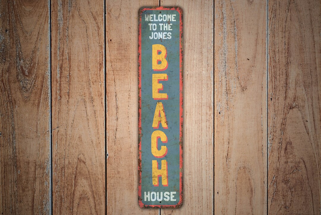 Beach House Sign Welcome Beach House Beach House Decor Vintage Style ...