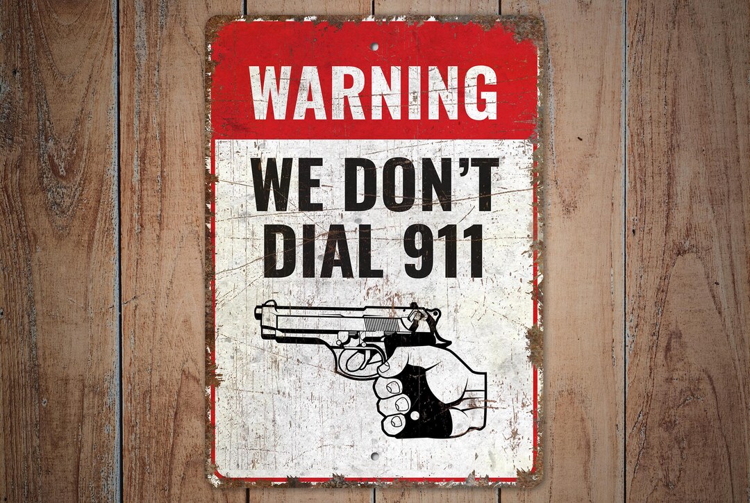 Beware Sign Protected by Gun Warning Sign Home Security Gun Sign ...