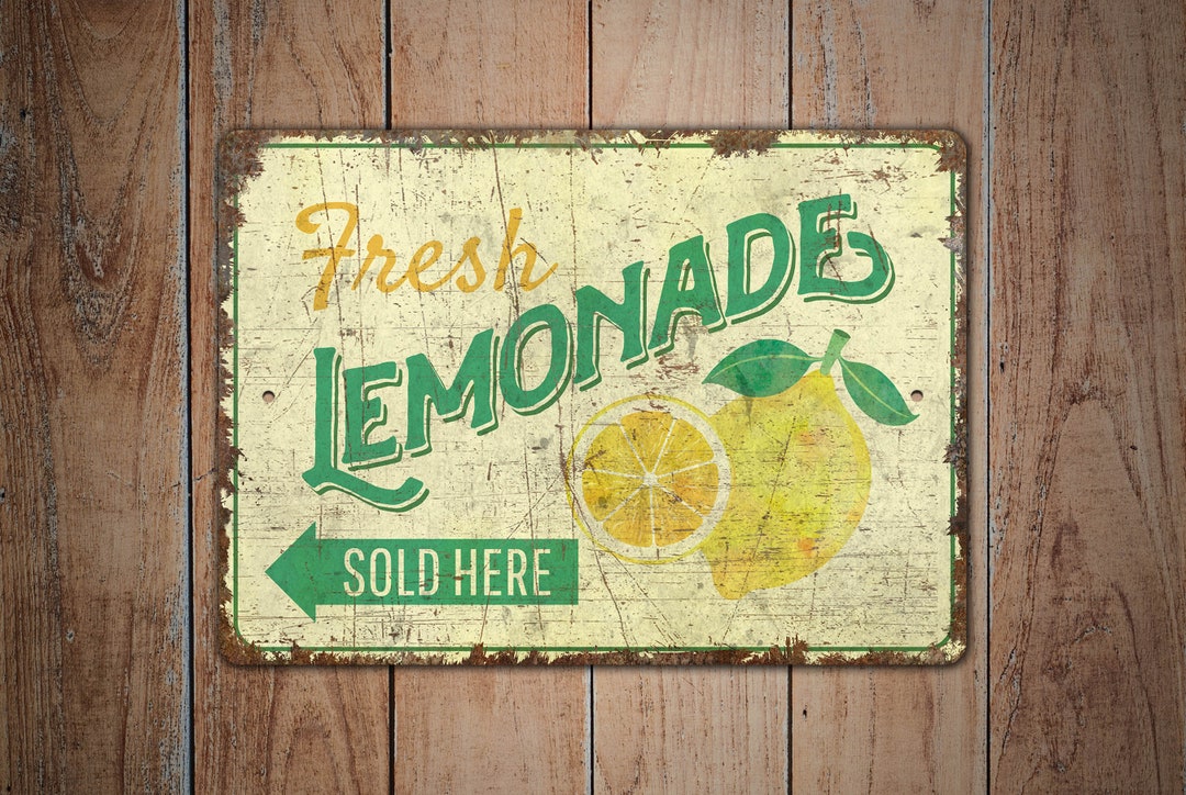 Fresh Lemonade - Lemonade Sign - Lemonade Shop Decor - Lemonade Shop ...