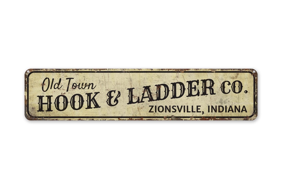 Hook and Ladder - Hook and Ladder Sign - Hook and Ladder Decor ...