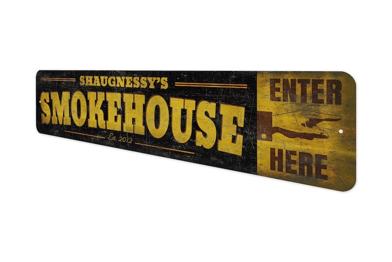 Custom Smokehouse - Vintage Style Sign - Smoke House Sign - Smoke House ...