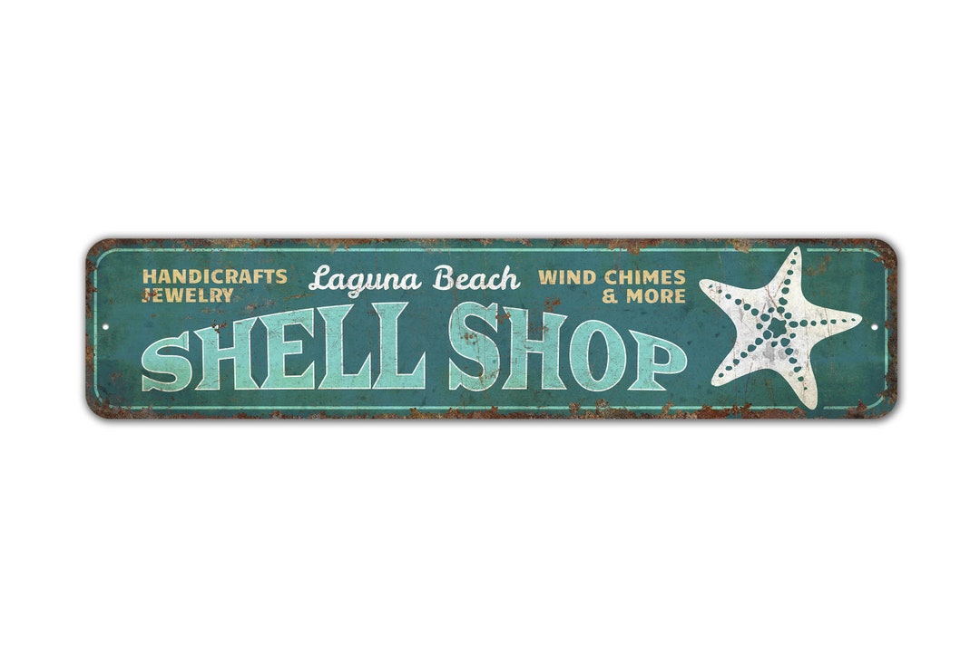 Shell Shop Sign - Shell Shop Decor - Beach Shell Shop - Beach Sign ...