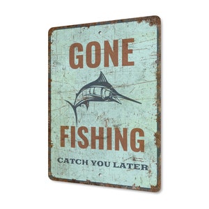 Gone Fishing Sign - Gone Fishing - Gone Fishing Decor - Fishing Lover ...