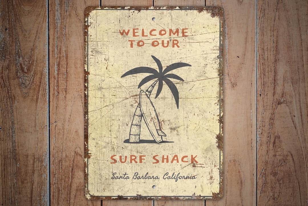 Welcome to Our Surf Shack Sign - Surf Shack Decor - Surf Shack Sign ...