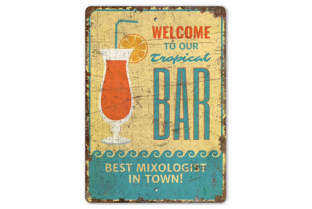 Tropical Bar Sign - Tropical Bar - Tropical Bar Decor - Pub Decor - Bar ...