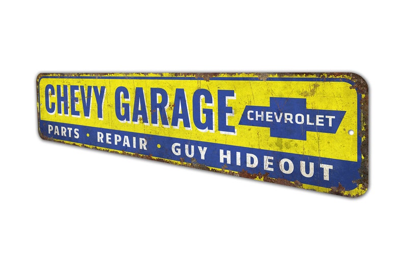 Chevy Garage Sign - Chevy Garage - Chevy Garage Decor - Car Garage Sign ...