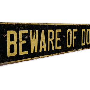 Beware of Dog Sign - Beware of Dog Decor - Vintage Style Sign - Beware ...